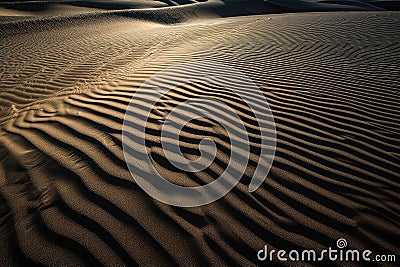 Sand Dunes Ripple In The Wind, Creating Mesmerizing Patterns Royalty ...
