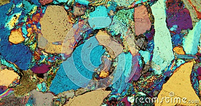 Sand Stone Rock Section Under the Microscope Stock Footage - Video of ...