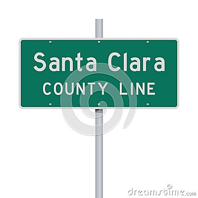 Santa Clara County Line Road Sign Vector Illustration | CartoonDealer ...