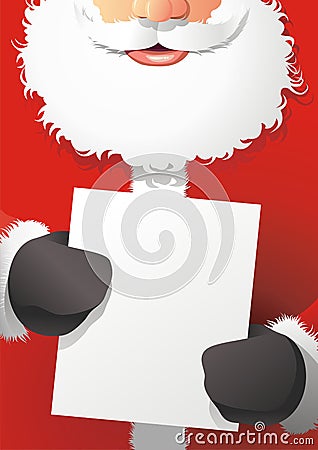 Santa Claus Hold The Poster Stock Photography - Image: 6912792