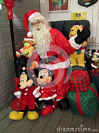 Santa Claus And Mickey Mouse Editorial Stock Photo - Image: 22588448