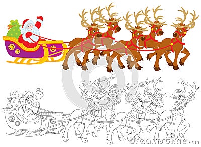 Santa Claus Sledding Royalty Free Stock Photo - Image: 27783335