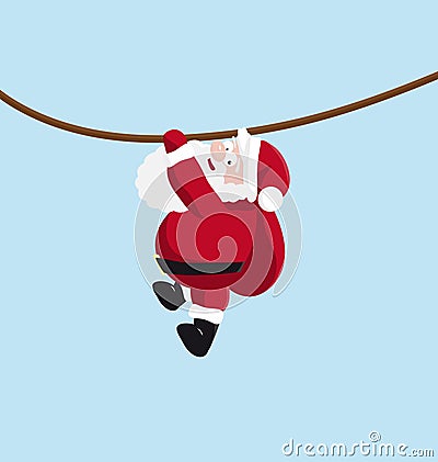 Santa Hanging On The Rope Stock Image - Image: 36315381