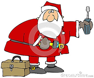 Santa With Tools Stock Photography - Image: 7252262