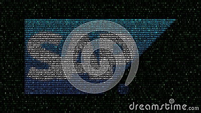 SAP SE Logo Made of Flashing Hexadecimal Symbols on Computer Screen. Editorial 3D Rendering ...