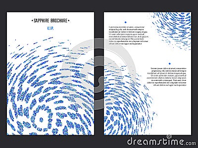Sapphire Brochure Template Vector Illustration | CartoonDealer.com ...