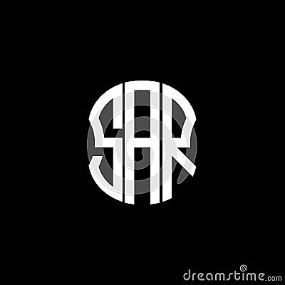 SAR Letter Logo Abstract Creative Design. Cartoon Vector ...