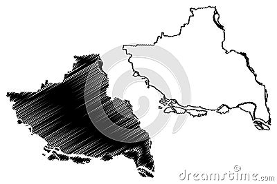 Saran District Bihar State, Division, Republic Of India Map Vector ...