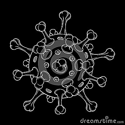 SARS-CoV-2 Virion Schematic Representation. COVID-19 Infectious Agent ...