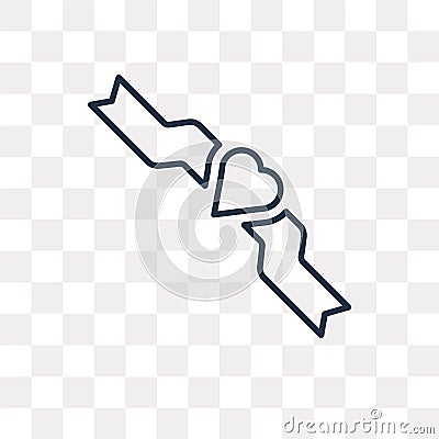 Sash Vector Icon Isolated On Transparent Background, Linear Sash ...