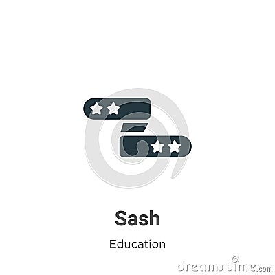 Sash Vector Icon On White Background. Flat Vector Sash Icon Symbol Sign ...