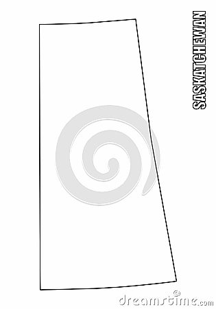 Saskatchewan Province Outline Map Royalty-Free Stock Photo ...