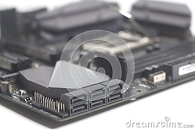 SATA Connector On Motherboard PC Stock Photography | CartoonDealer.com ...