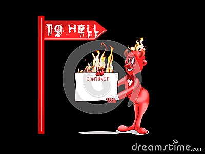 Satan Contract Stock Photography | CartoonDealer.com #12081272