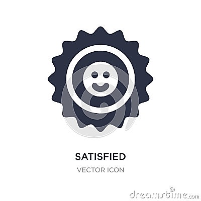 Satisfied Icon On White Background. Simple Element Illustration From ...