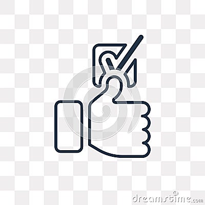 Satisfied Vector Icon Isolated On Transparent Background, Linear ...