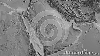 Saudi Arabia Area. Grayscale Map Royalty-Free Stock Photo ...