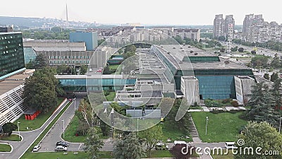 Sava Center Belgrade banque de vidéos. Vidéo du belgrade - 133047662