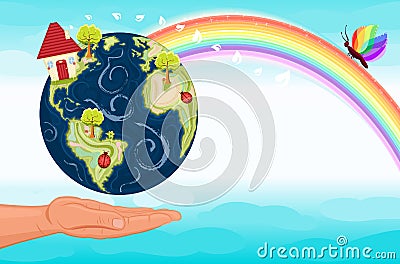 Save Our Green Planet, The Earth Stock Image - Image: 14208851