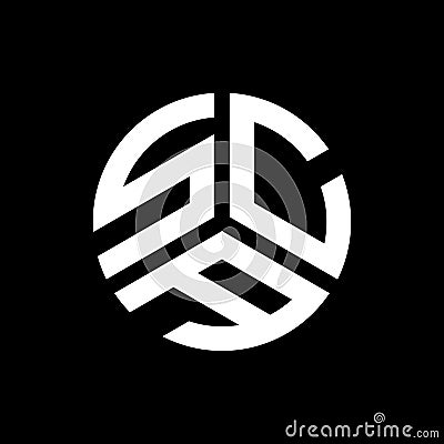 SCA Letter Logo Design On Black Background. SCA Creative Initials ...