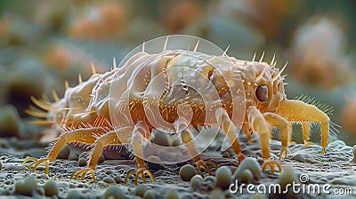Scabies Mite Displayed Under A Microscope Reveals Intricate Details Of ...