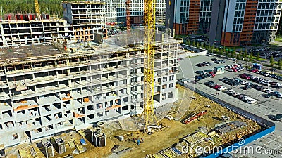 Scaffold between Floors and Interior Partitions in Construction ...