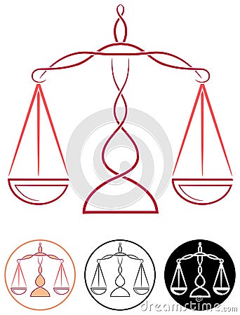 Law scale symbol set stock vector. Illustration of analysis - 31449326