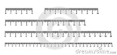 Scale For Rulers. Ruler Scale. Vector Illustration | CartoonDealer.com ...