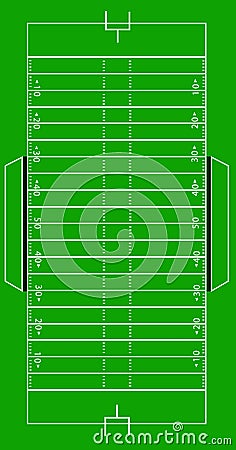 Scale Vector American Football Pitch Stock Images - Image: 9745674