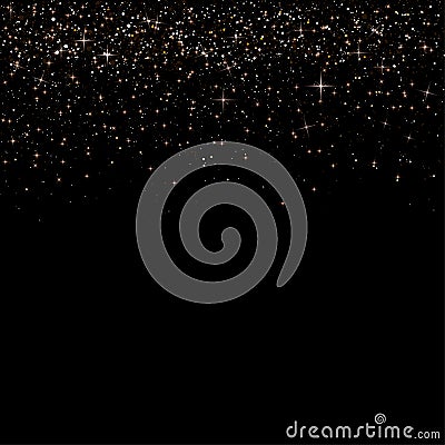 Brilliant Background With Golden Glitter Cartoon Vector | CartoonDealer ...