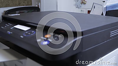Scanner, Photocopier Light Copy the Document Stock Footage - Video of ...