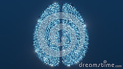 Scanning Human Brain. Conceptual Loopable Motion Background Stock Video ...