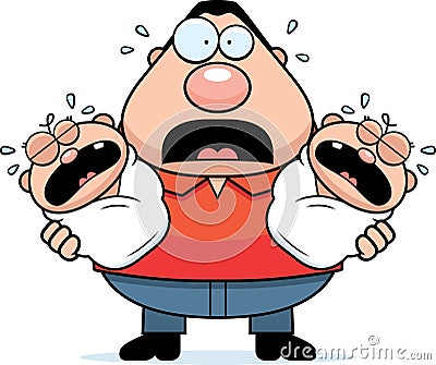 Scared Cartoon Tiger stock vector. Illustration of frightened - 47477206