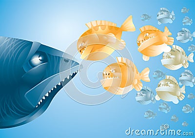 Scared_fish Cartoon Vector | CartoonDealer.com #17556583