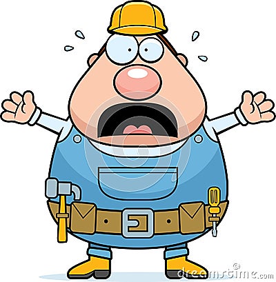 Scared Handyman Stock Photography - Image: 14426422