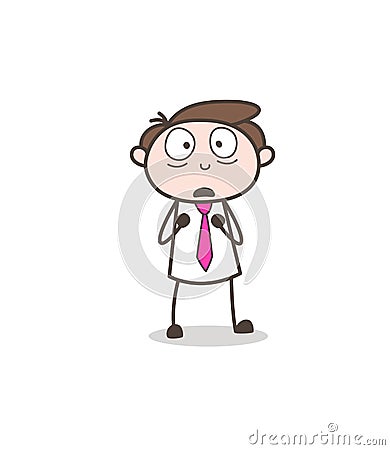 Scared Man Face Expression Vector Illustration Royalty-Free Stock Photo ...