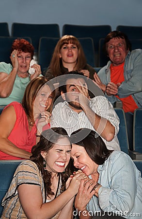 Scared People In Theater Royalty Free Stock Photos - Image: 22752248