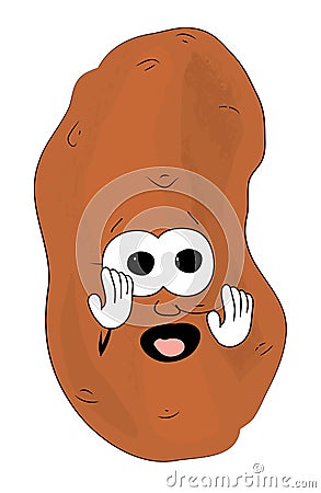 Scared Potato Cartoon | CartoonDealer.com #48897710