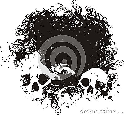 Scared Skulls Illustrations. Stock Photo - Image: 3435140