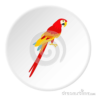Scarlet Macaws Icon Circle Cartoon Vector | CartoonDealer.com #108600195