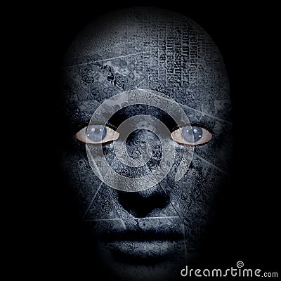 Scary Human Face Royalty-Free Stock Image | CartoonDealer.com #101429746