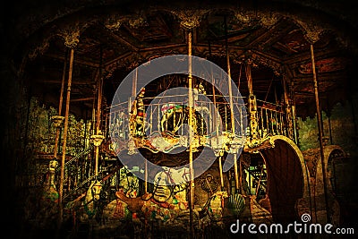 Scary merry go round stock photo. Image of eerie, merry - 36841526