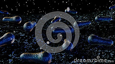 Scattered Clostridium Botulinum Under Microscope Royalty-Free Stock ...