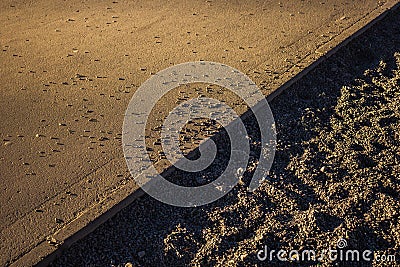 Scattered Gravel Granite On The Roadside Surface Texture Royalty-Free ...
