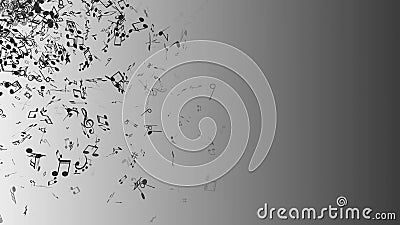 Scattered musical notes stock footage. Video of unarranged - 88066516