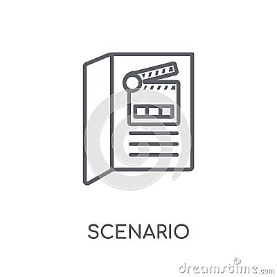 Scenario Linear Icon. Modern Outline Scenario Logo Concept On Wh ...
