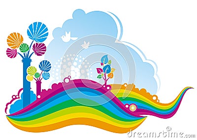 Scenery Background Vector Illustration | CartoonDealer.com #9318106