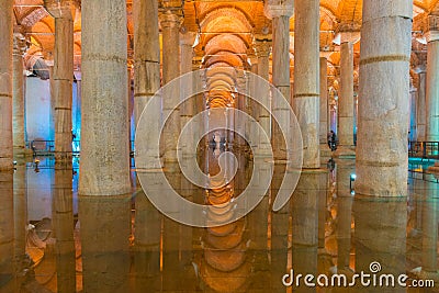 Basilica Cistern Interior View In Istanbul Editorial Image ...