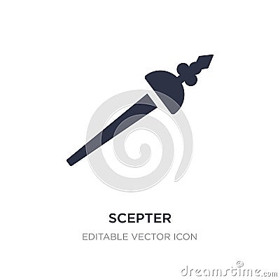 Scepter Icon On White Background. Simple Element Illustration From ...