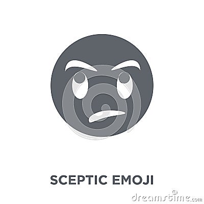 Sceptic Emoji Icon From Emoji Collection. Vector Illustration ...